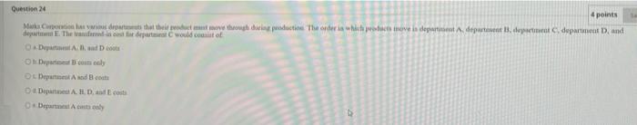 Solved Question 24 4 points Maria Cathat the towe Wodocti | Chegg.com