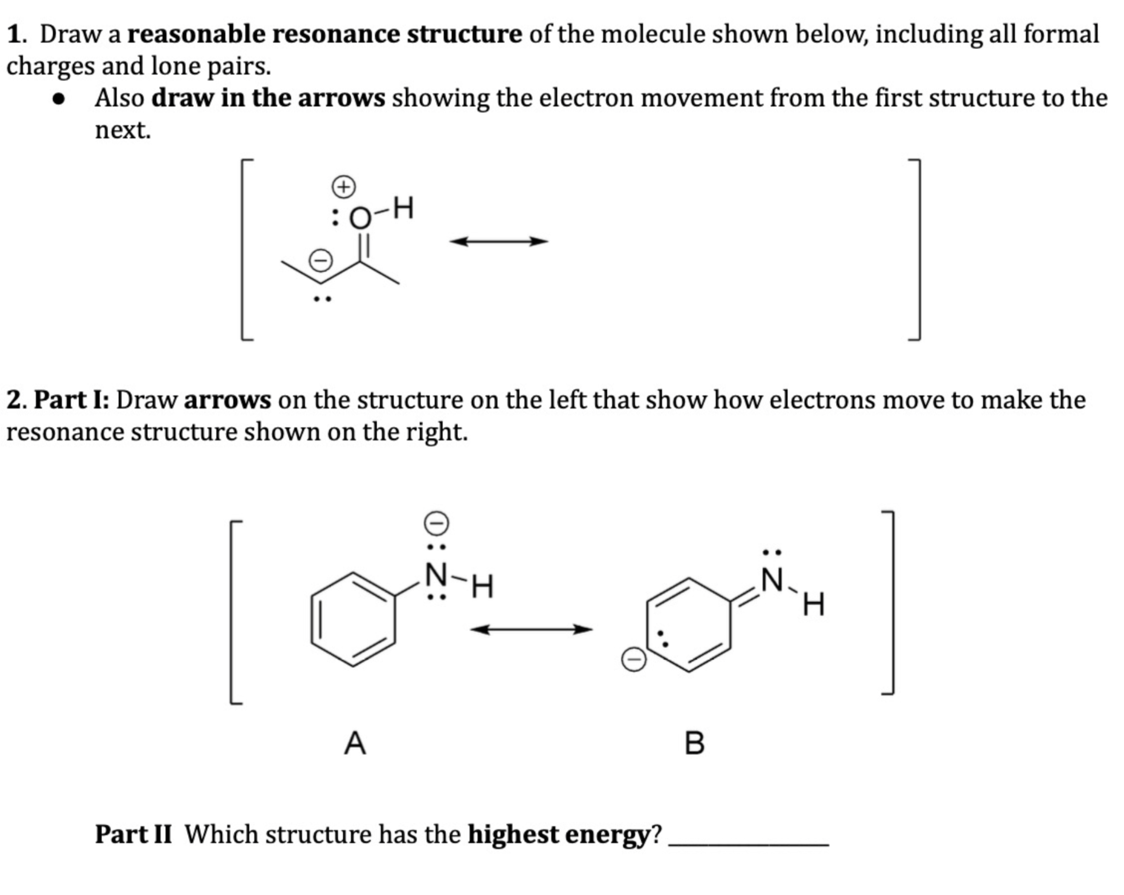 Solved Draw a reasonable resonance structure of the molecule | Chegg.com