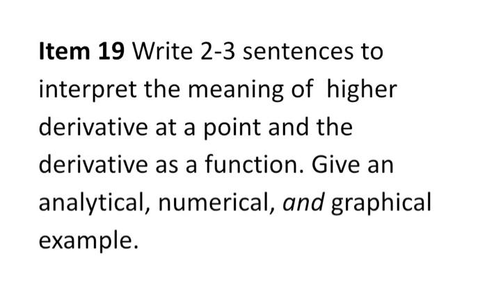 Solved Item 19 Write 2-3 sentences to interpret the meaning | Chegg.com