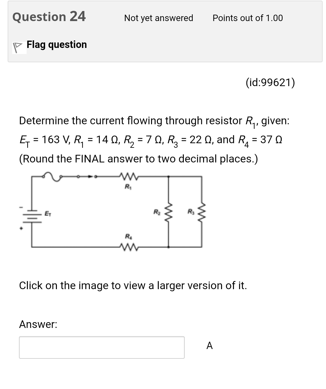 Solved Determine The Current Flowing Through Resistor R1