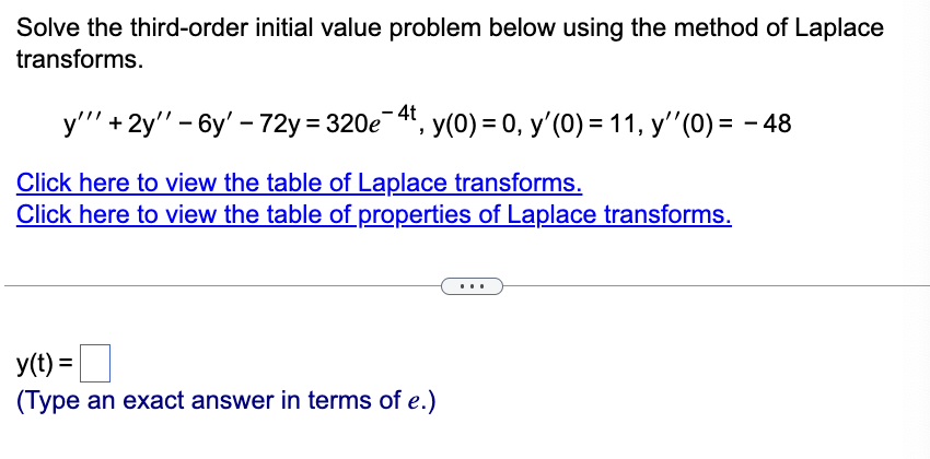 Solved Solve the third-order initial value problem below | Chegg.com