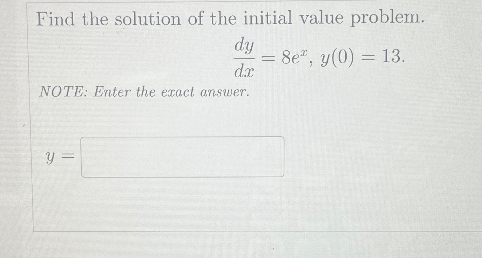 Solved Find the solution of the initial value | Chegg.com