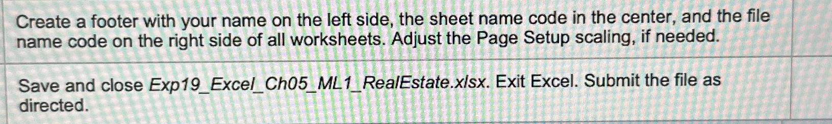 Solved Create a footer with your name on the left side, the | Chegg.com