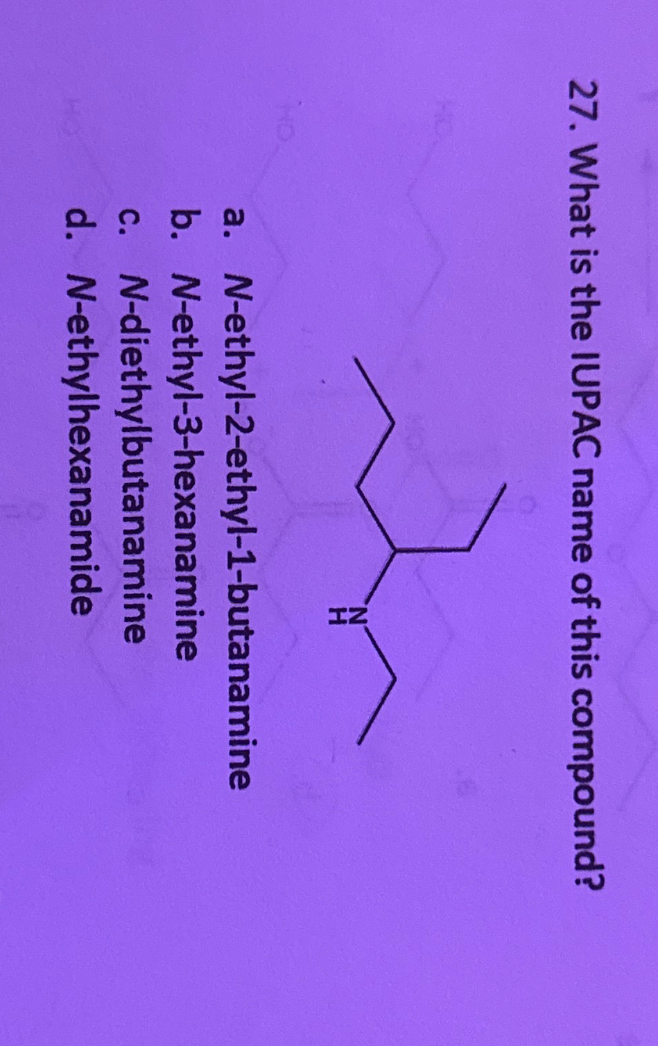 Solved What is the IUPAC name of this compound?a. | Chegg.com