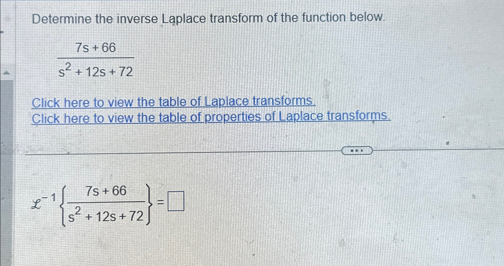Solved Determine the inverse Laplace transform of the | Chegg.com