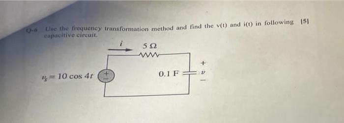 Solved Use the frequency transformation method and find the | Chegg.com