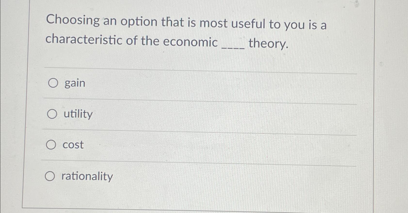 Solved Choosing an option that is most useful to you is a | Chegg.com
