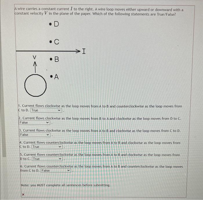 Solved A wire carries a constant current I to the right. A | Chegg.com