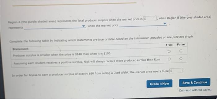 while Region B (the grey shaded area) Eryen is (the | Chegg.com
