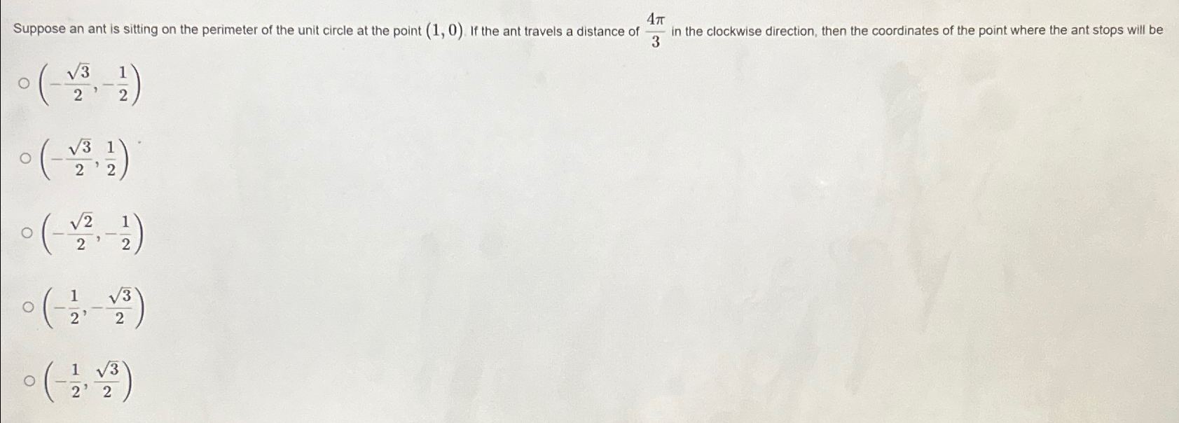 Solved Suppose an ant is sitting on the perimeter of the | Chegg.com