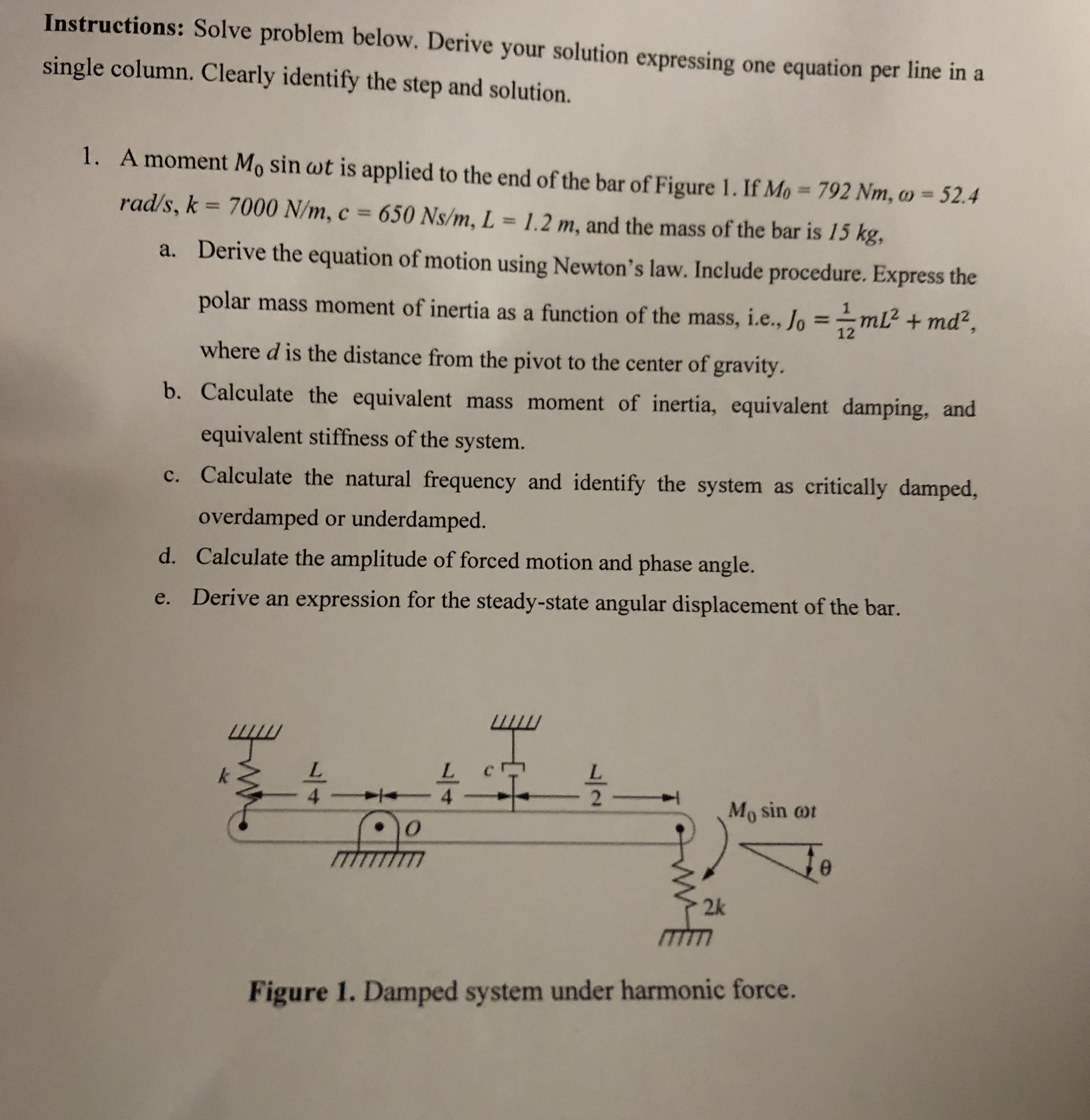 Solved Instructions: Solve problem below. Derive your | Chegg.com