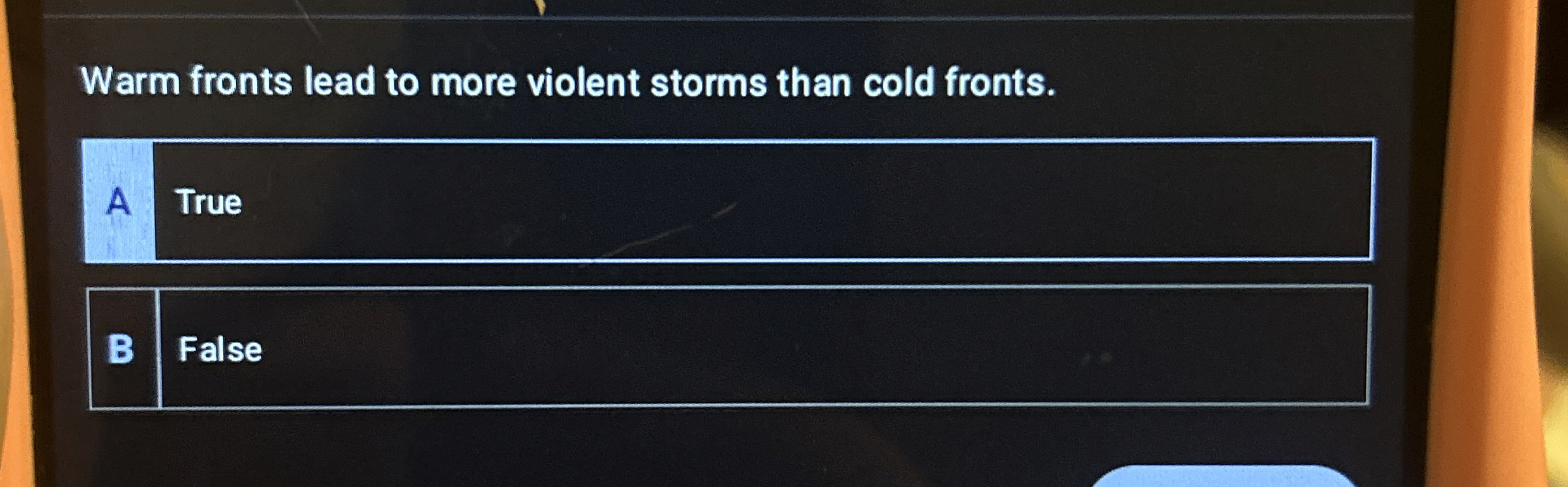 Solved Warm fronts lead to more violent storms than cold | Chegg.com