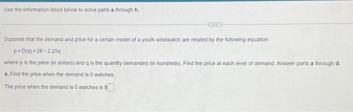 Solved Use the information listed below to solve parts a | Chegg.com