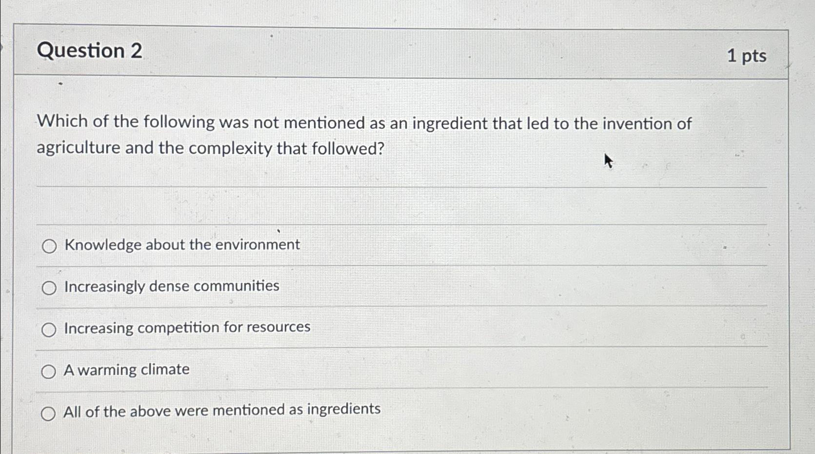 Solved Question 21 ﻿ptsWhich of the following was not | Chegg.com