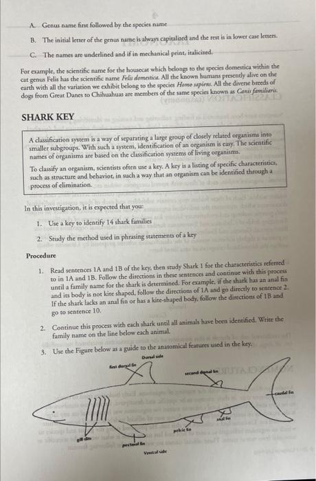 Solved CLASSIFICATION (taxonomy) Scientists have been | Chegg.com