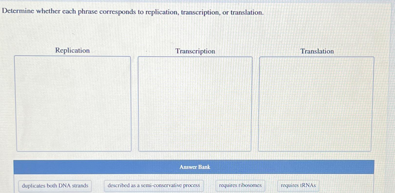 Solved Determine whether each phrase corresponds to | Chegg.com