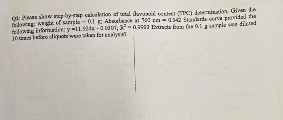 Solved Q2: Please show step-by-step calculation of total | Chegg.com