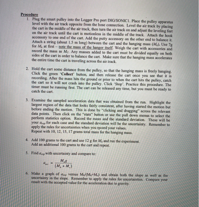 Solved Procedure 1. Plug the smart pulley into the Logger | Chegg.com