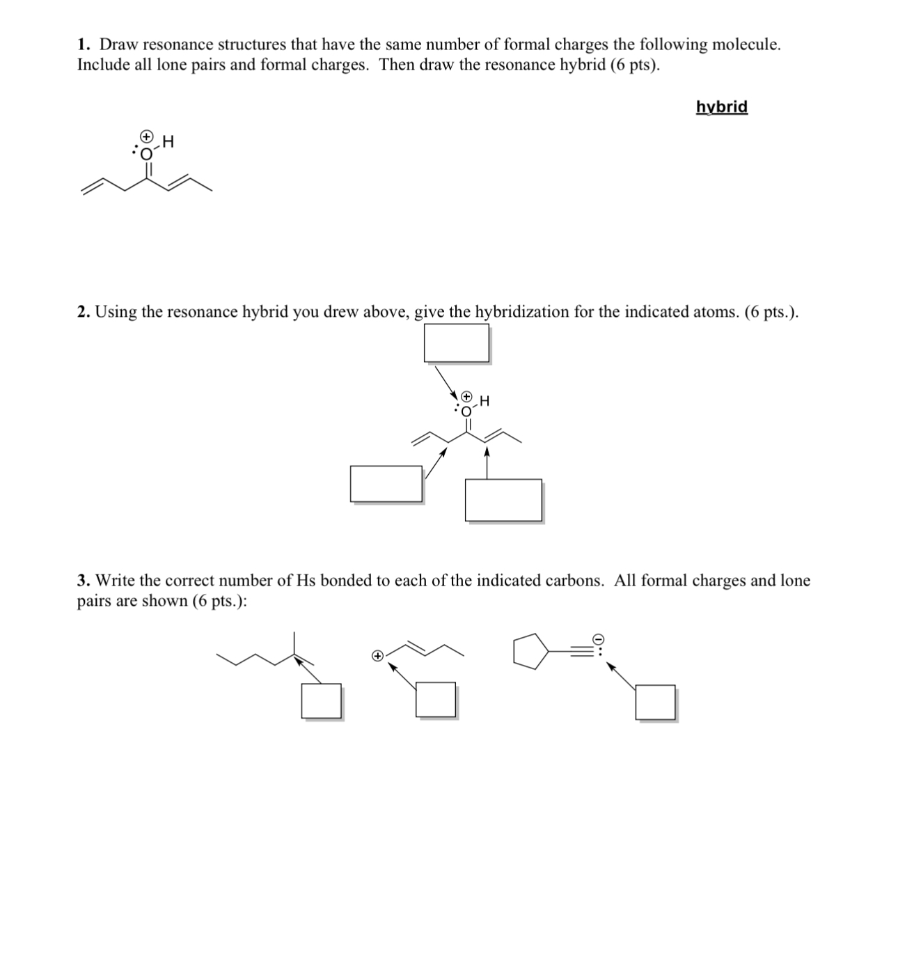 Solved How to solve Draw resonance structures that have the | Chegg.com