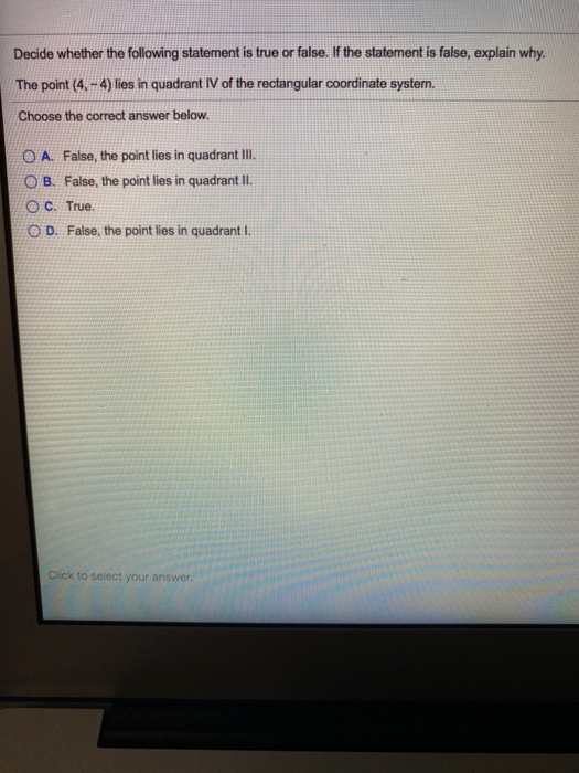 Solved Decide whether the following statement is true or | Chegg.com