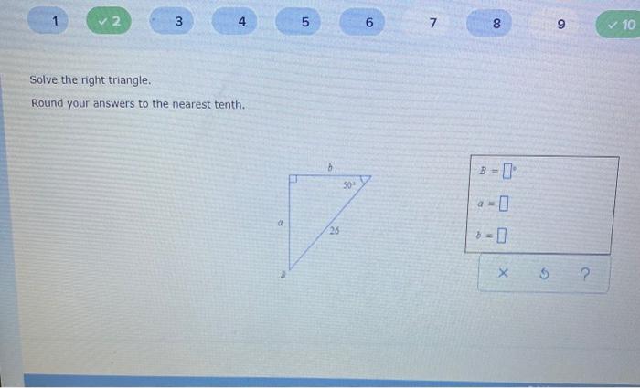 Solved Find x. Round your answer to the nearest tenth of a | Chegg.com