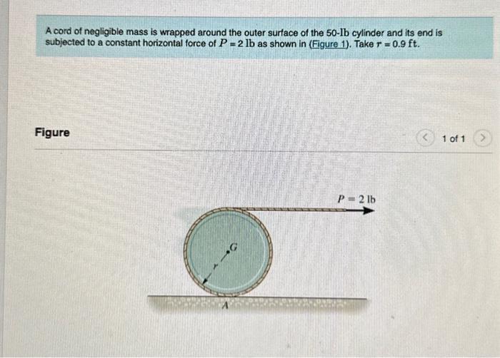 Solved A cord of negligible mass is wrapped around the outer | Chegg.com