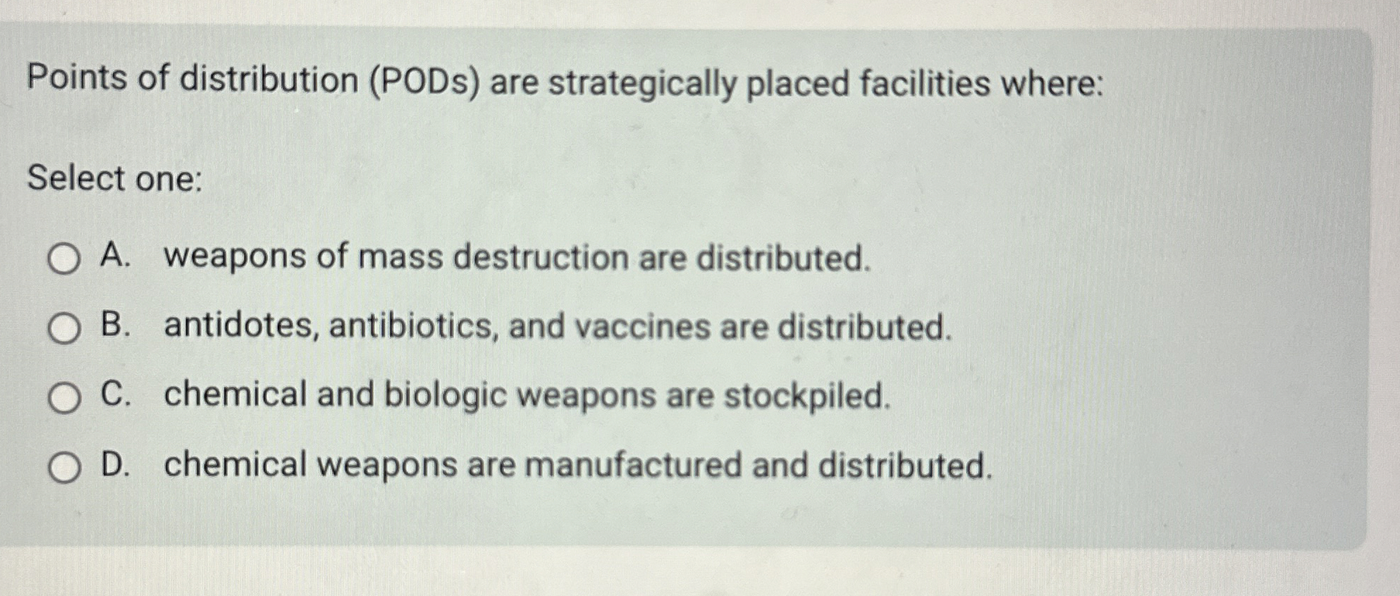 Solved Points of distribution (PODs) ﻿are strategically | Chegg.com