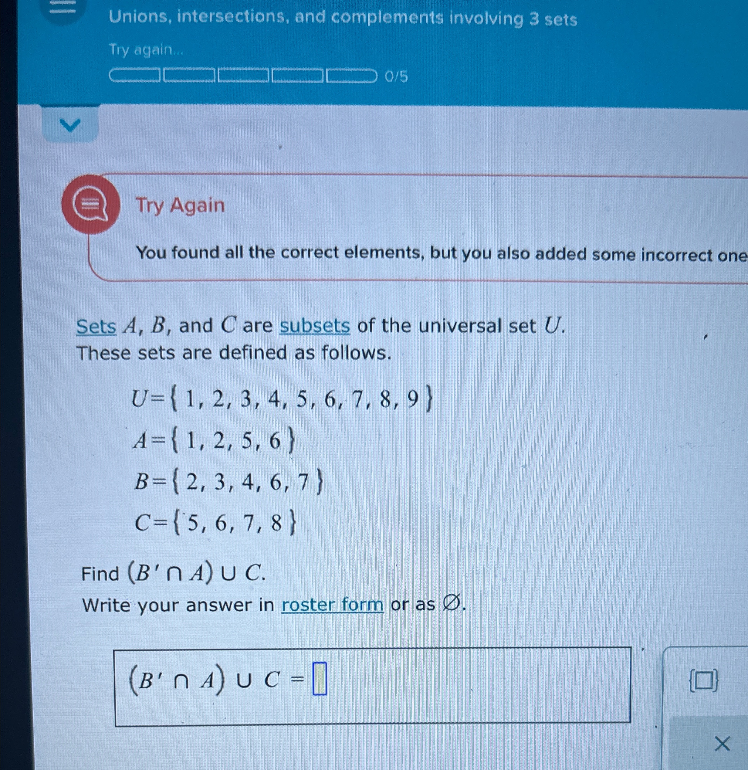 Solved Unions, intersections, and complements involving 3 | Chegg.com