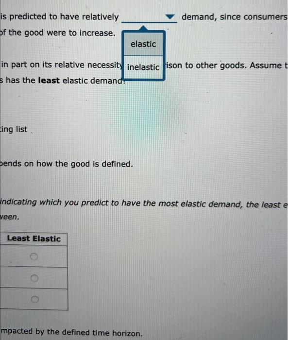Solved 1. Determinants of the price elasticity of demand | Chegg.com