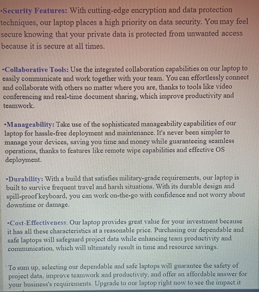 Solved -Security Features: With cutting-edge encryption and | Chegg.com
