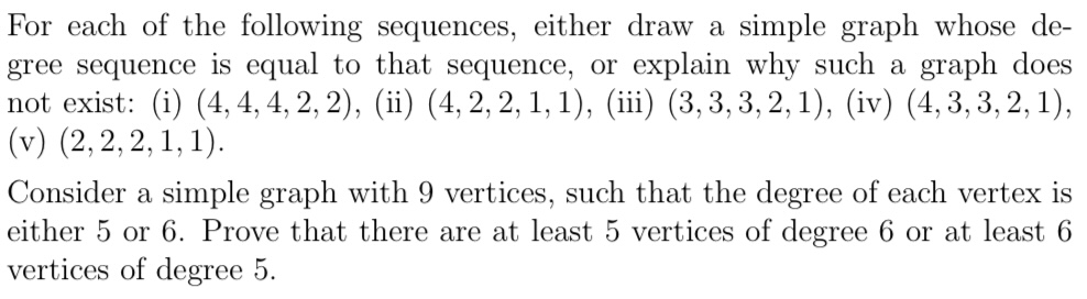 Solved For each of the following sequences, either draw a | Chegg.com