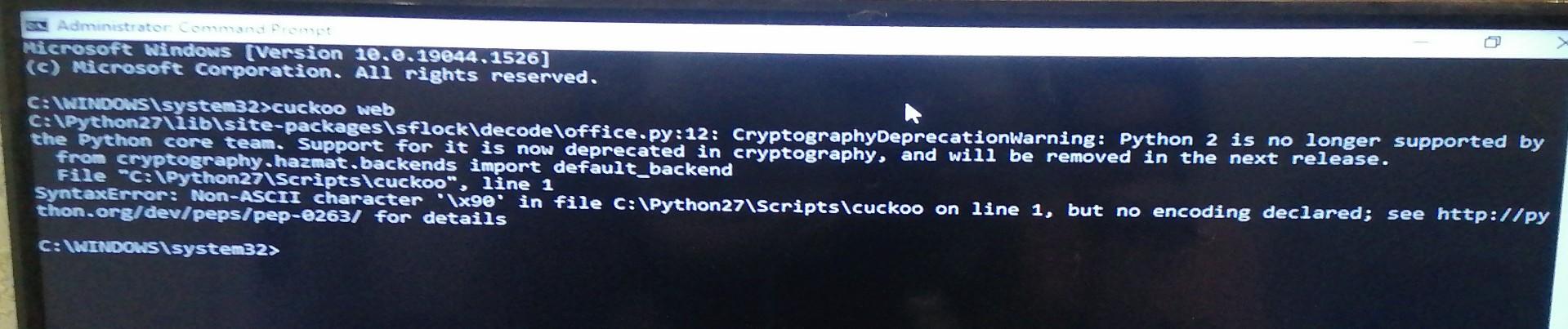Solved cuckoo-script.py #c:\python27 python.exe # | Chegg.com