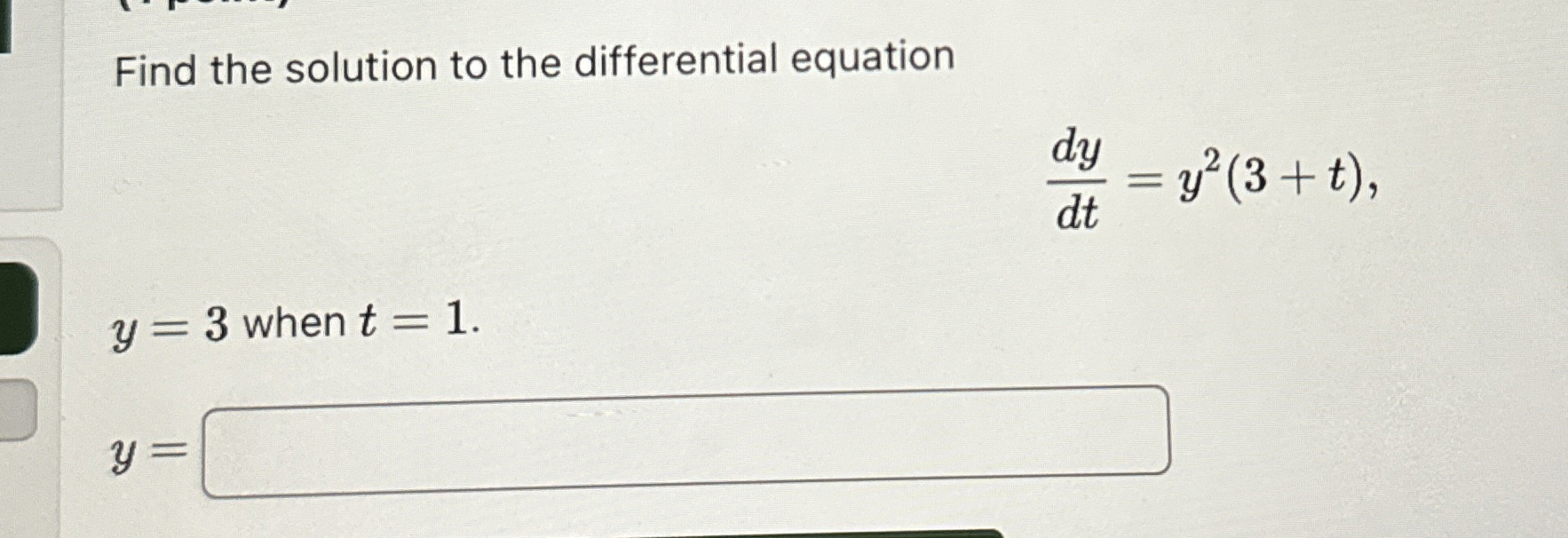 Solved Find the solution to the differential | Chegg.com