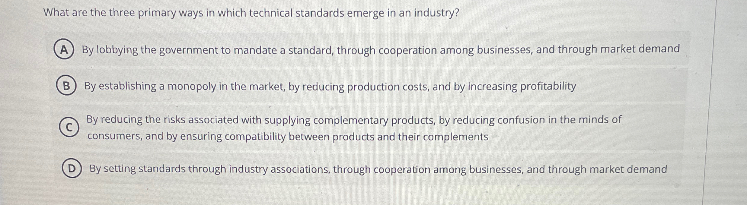 Solved What are the three primary ways in which technical | Chegg.com