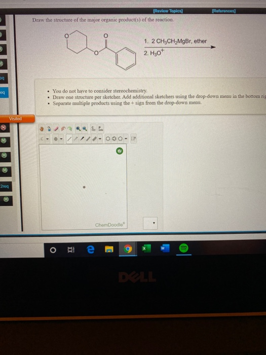 Solved References) [Review Toples] Draw the structure of the | Chegg.com