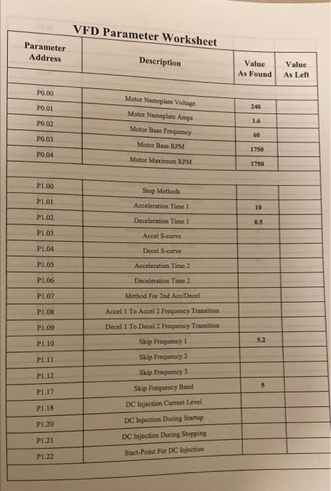Solved Objective: Review the provided VFD/PLC control | Chegg.com