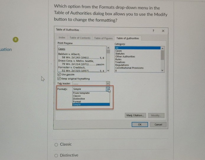 Solved Which option from the Formats drop-down menu in the | Chegg.com