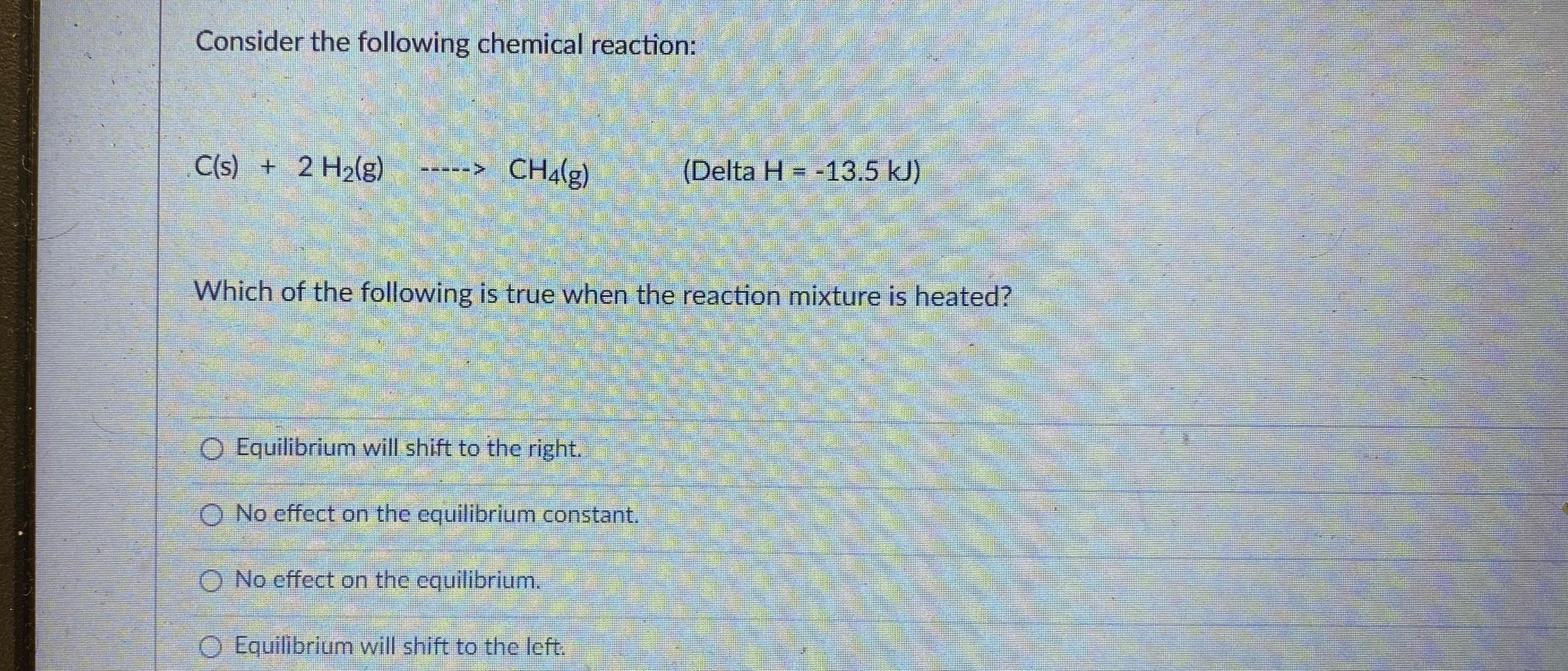 Solved Consider the following chemical | Chegg.com