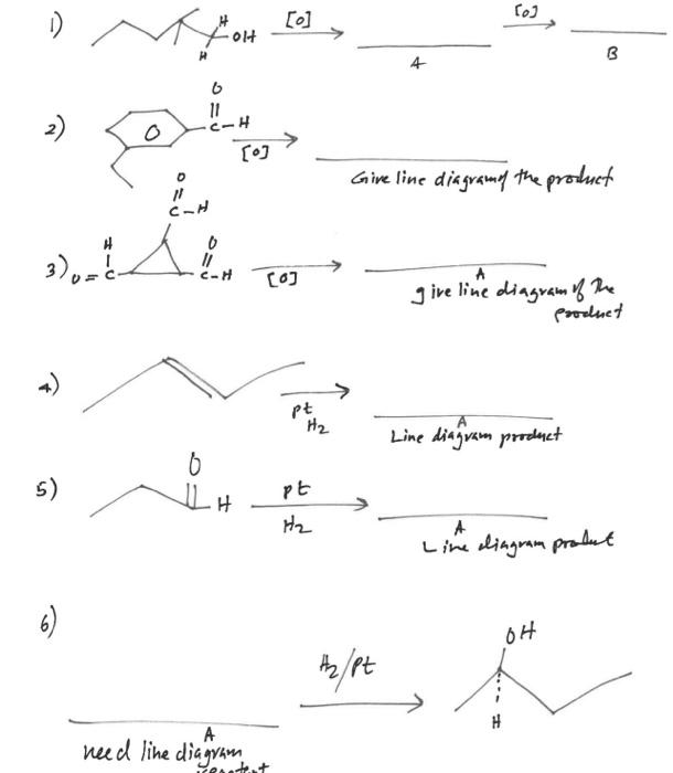 Solved 1) 2) Give line diagramy the product 3) 5) Line | Chegg.com