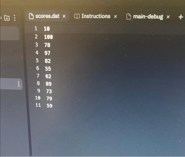 Solved ≡ AnswerSheet.bxt x Instructions x main-debug x+ 1 | Chegg.com