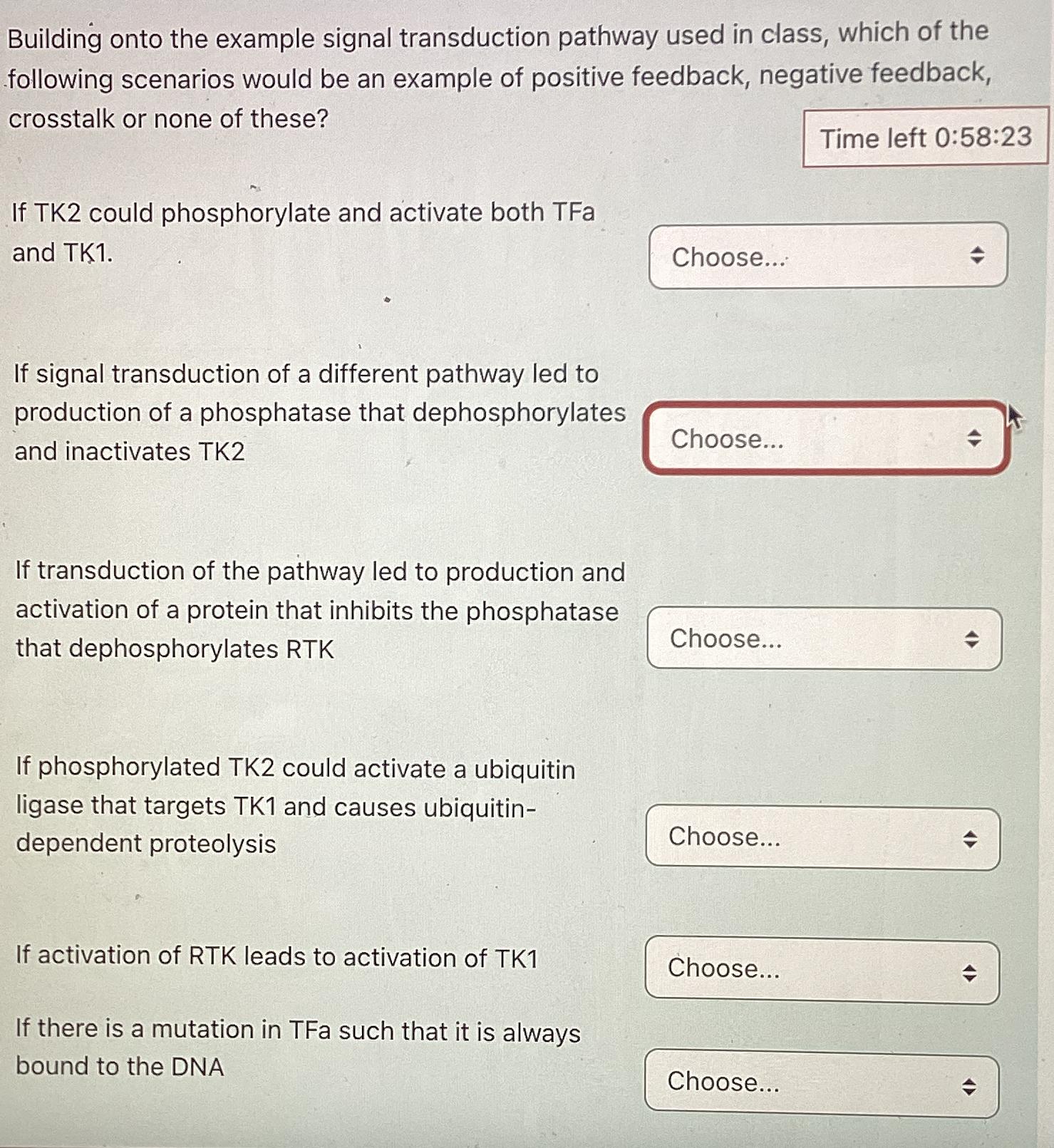 Solved Building onto the example signal transduction pathway | Chegg.com
