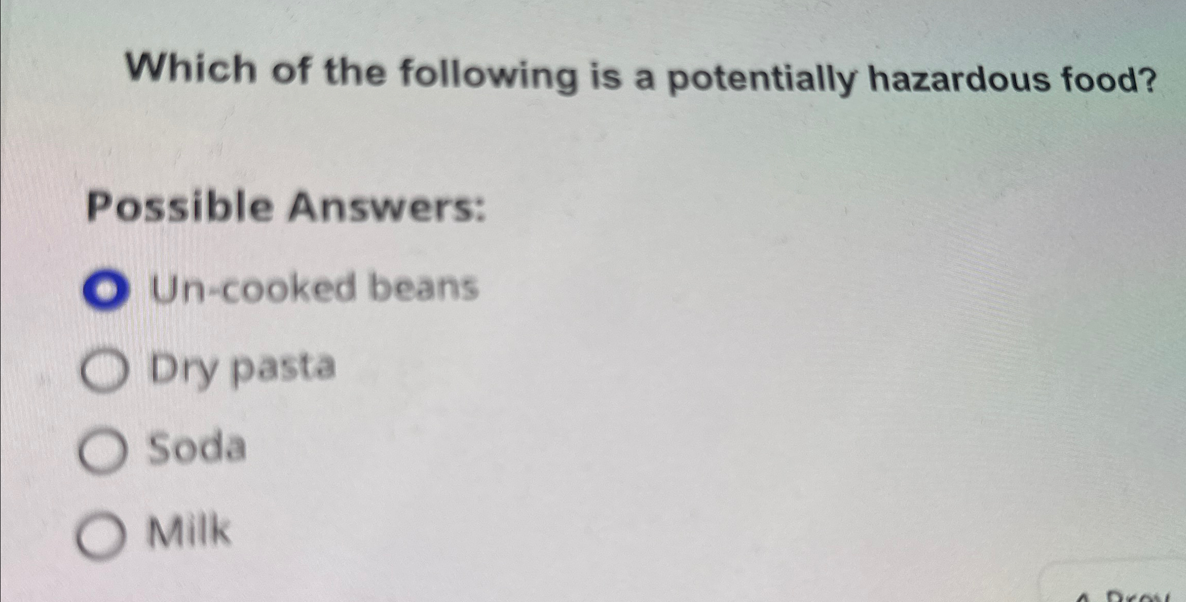 Solved Which of the following is a potentially hazardous | Chegg.com