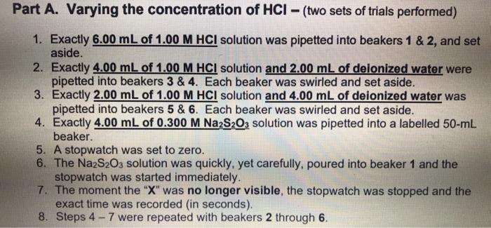 Solved I'm confused on how I must find the conc. of HCl. I'm | Chegg.com