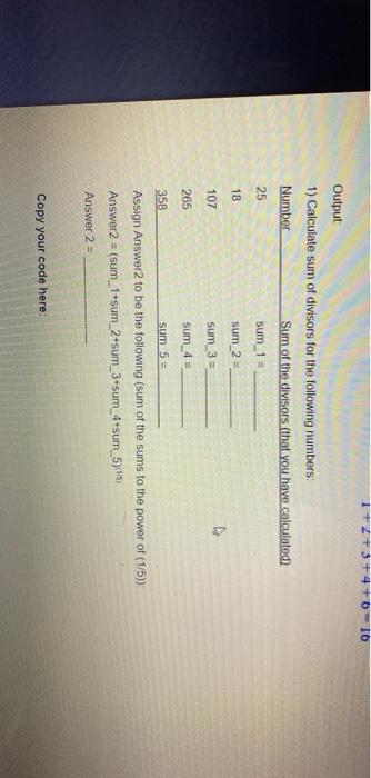 Solved Problem 2 Write A Python Script To Return Sum Of All