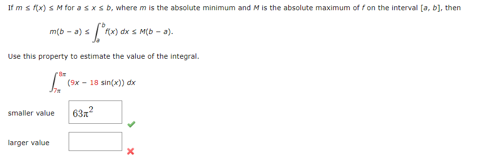 Solved Use this property to estimate the value of the | Chegg.com