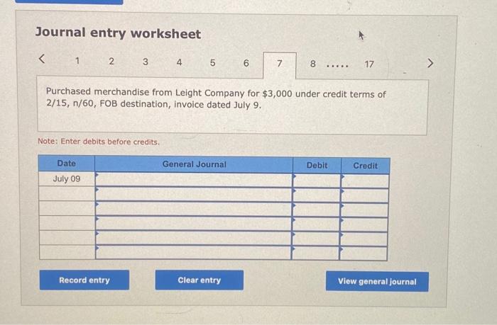 Solved Journal entry worksheet Sold merchandise to Art | Chegg.com