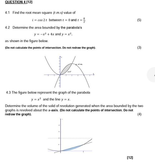 Solved 4.1 Find the root mean square (r.m.s) value of | Chegg.com