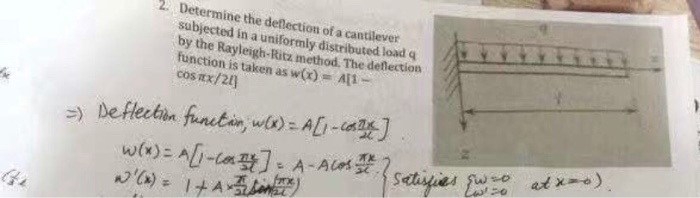 Solved Determine the deflection of a cantilever subjected in | Chegg.com