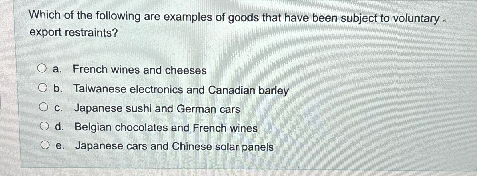 Solved Which of the following are examples of goods that | Chegg.com