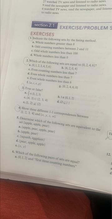 13. True or false? a. The empty set is a subset of | Chegg.com